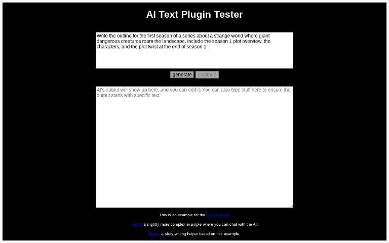 AI Text Plugin Tester