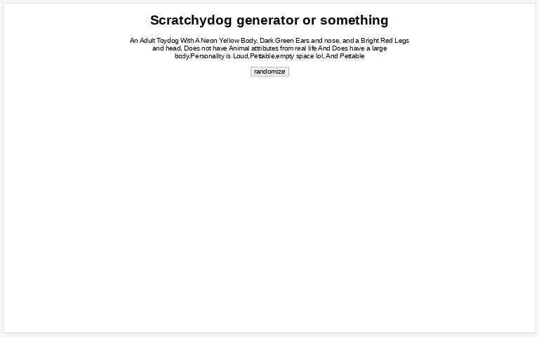 Scratchydog generator or something