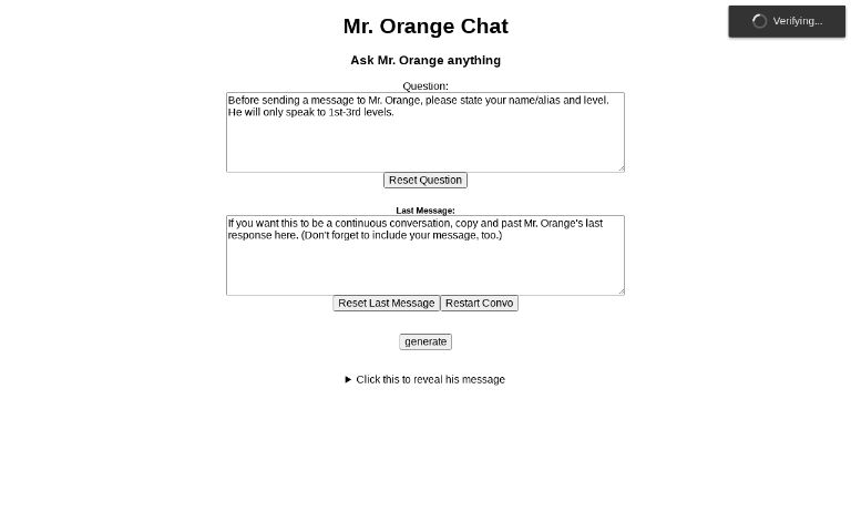 Mr. Orange Chat