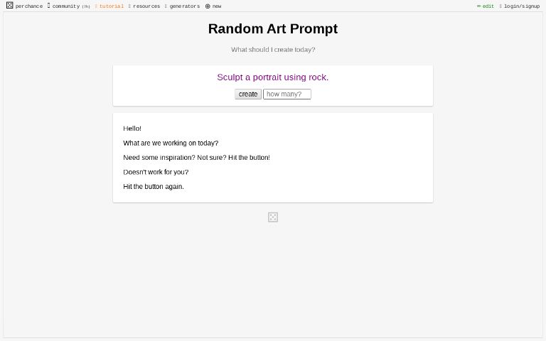 Random Art Prompt ― Perchance Generator