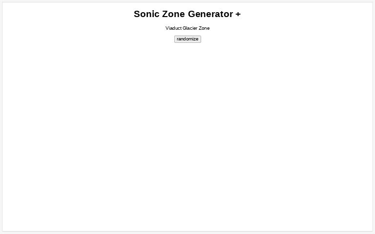 Sonic Zone Generator