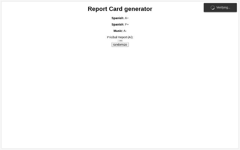 Report Card generator