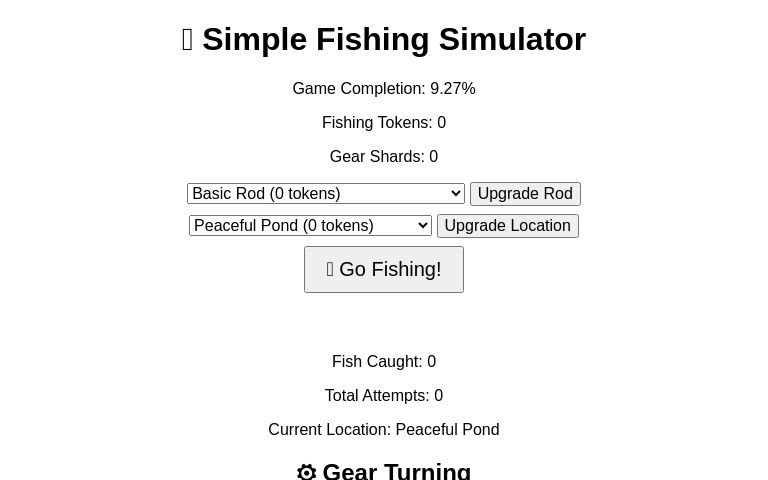 🎣 Simple Fishing Simulator ― Perchance Generator