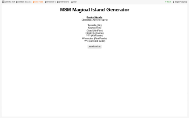 MSM Magical Island Generator