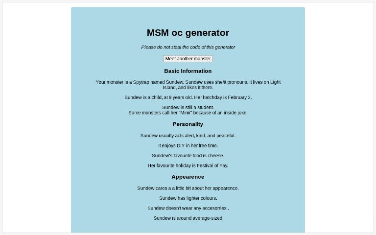 MSM oc generator