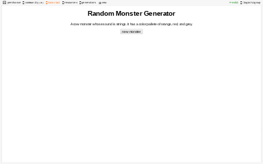 Random Monster Generator