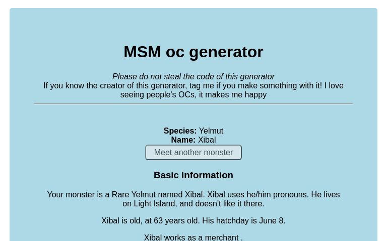MSM oc generator