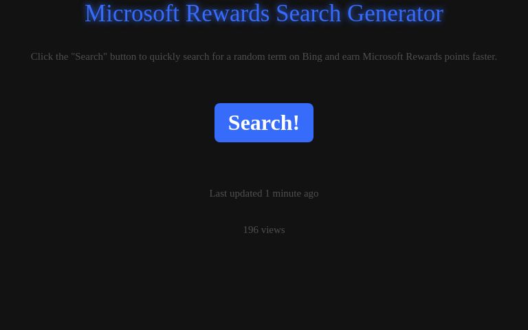 Msrewardsgen ― Perchance Generator