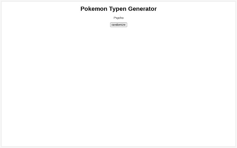 Pokemon Typen Generator