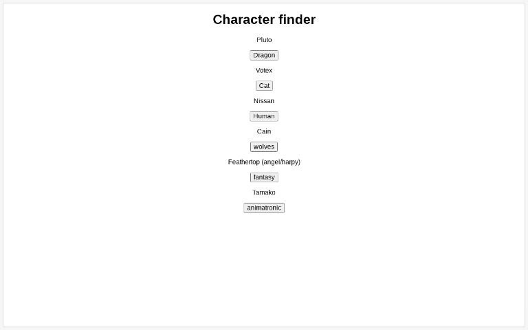 Character finder ― Perchance Generator