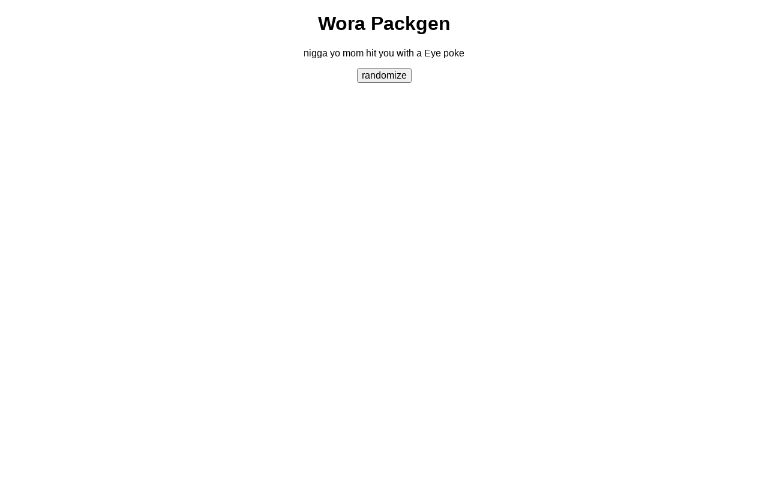 Wora Packgen ― Perchance Generator