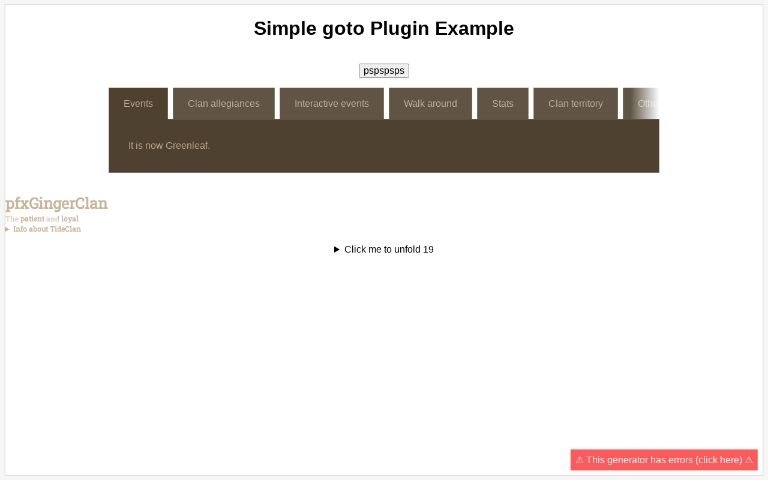 Simple goto Plugin Example