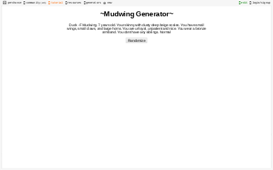 ~Mudwing Generator~