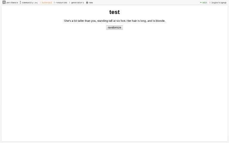 test ― Perchance Generator