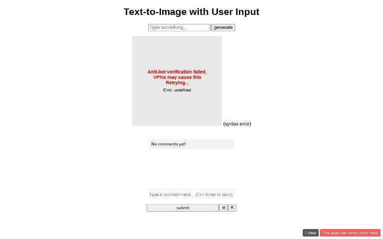 Text-to-Image with User Input ― Perchance Generator
