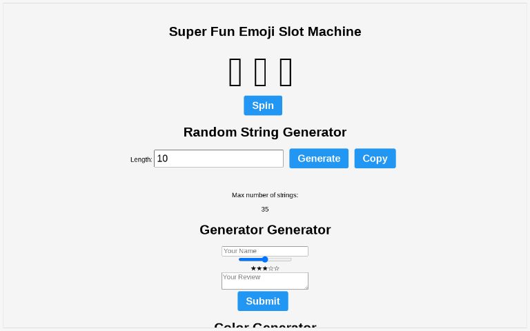 Super Fun Emoji Slot Machine ― Perchance Generator