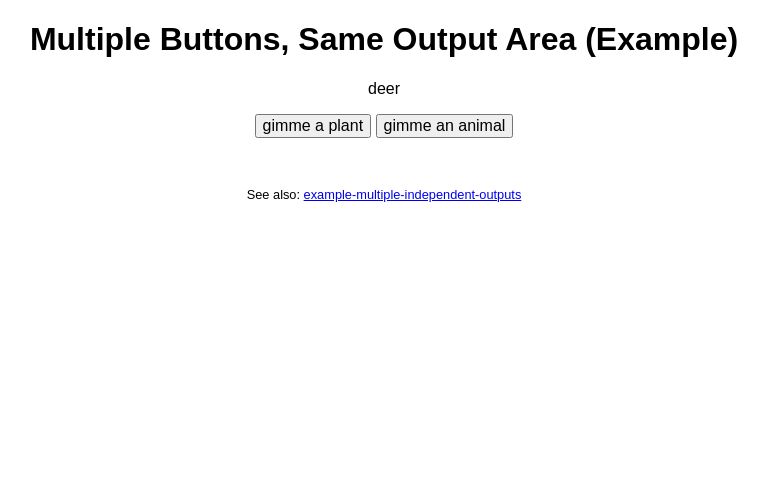Multiple Buttons, Same Output Area (Example) ― Perchance Generator