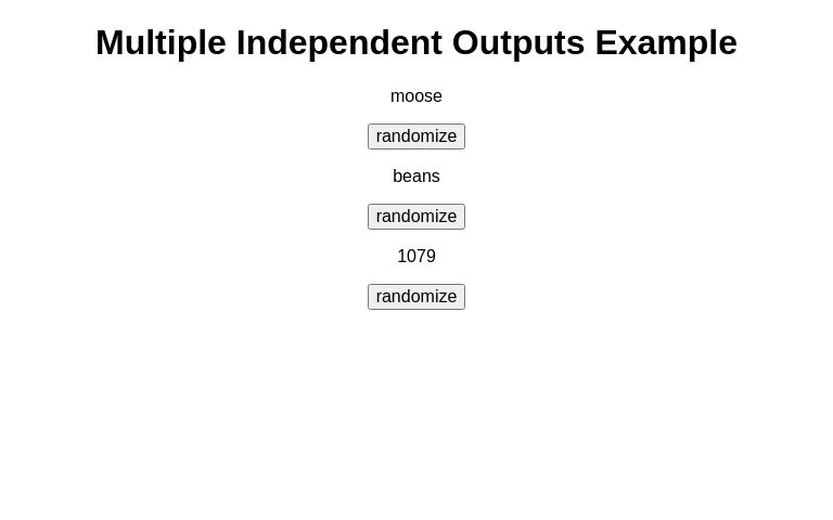 Multiple Independent Outputs Example ― Perchance Generator