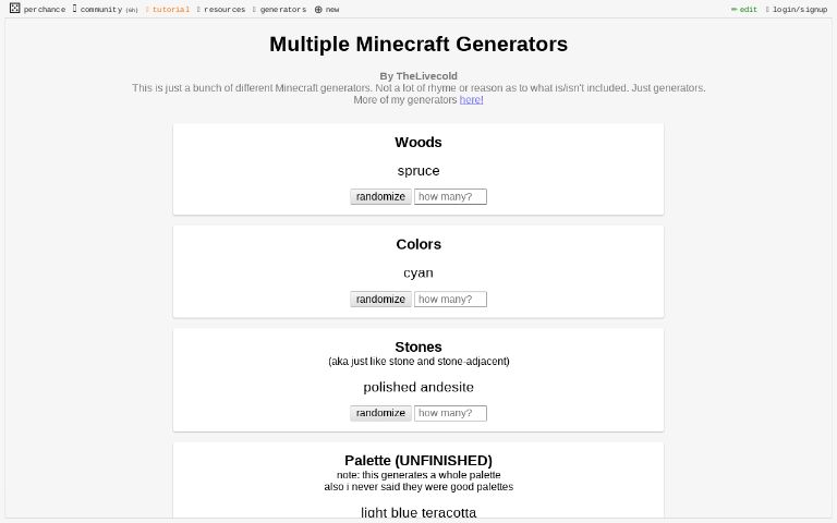 Multiple Minecraft Generators