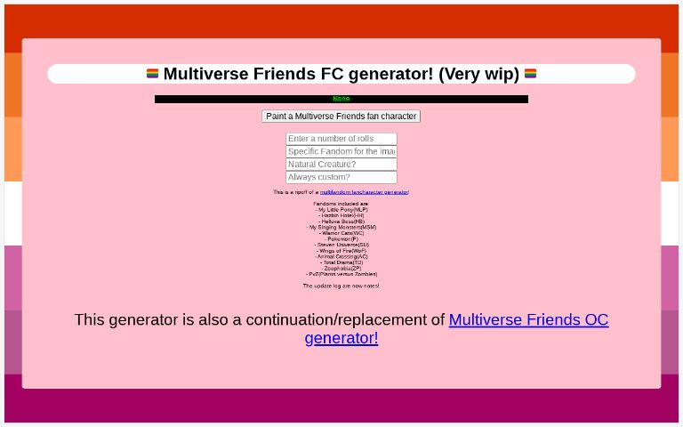 Multiverse Friends FC generator! (Very wip)