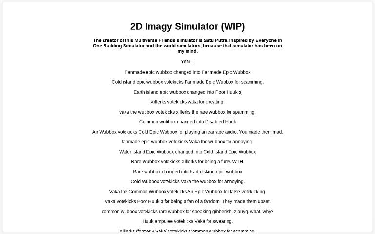 2D Imagy Simulator (WIP) ― Perchance Generator