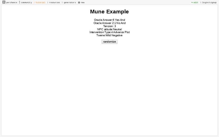 Mune Example ― Perchance Generator