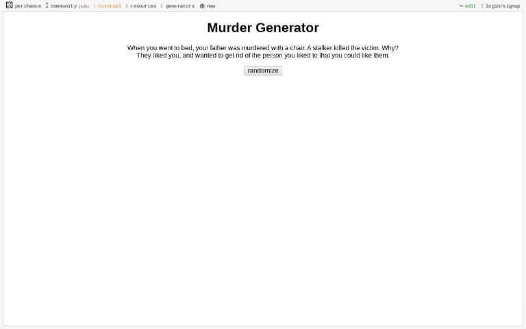Murder Generator