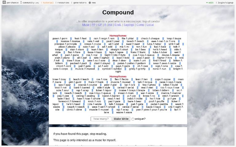 Compound ― Perchance Generator