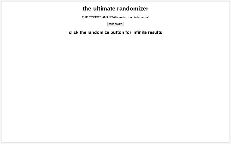 the ultimate randomizer ― Perchance Generator
