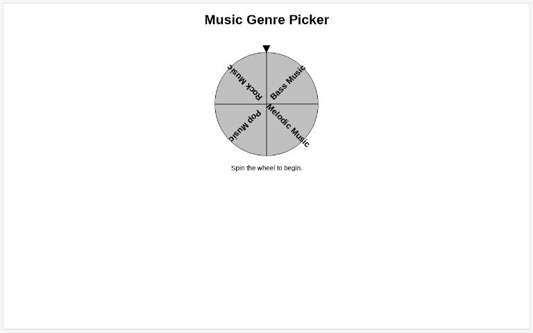 Music Genre Picker ― Perchance Generator