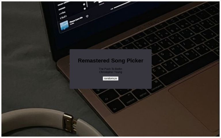 Remastered Song Picker ― Perchance Generator