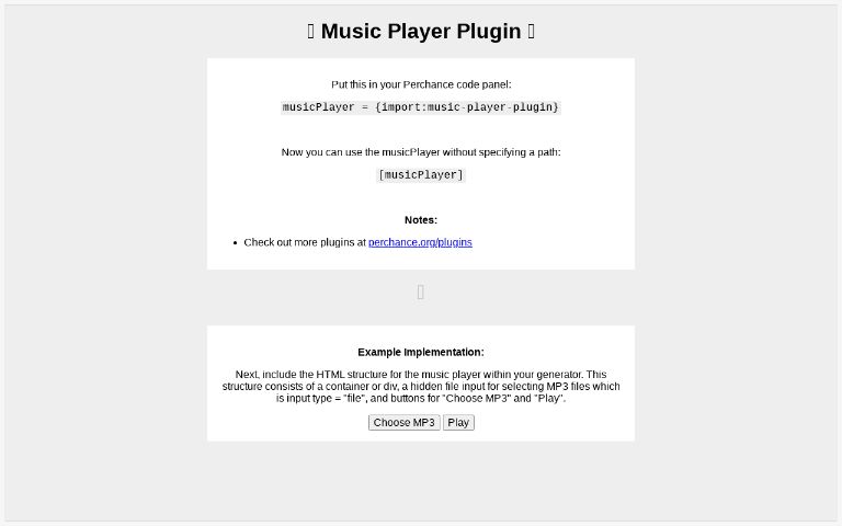 рџћµ Music Player Plugin рџћµ
