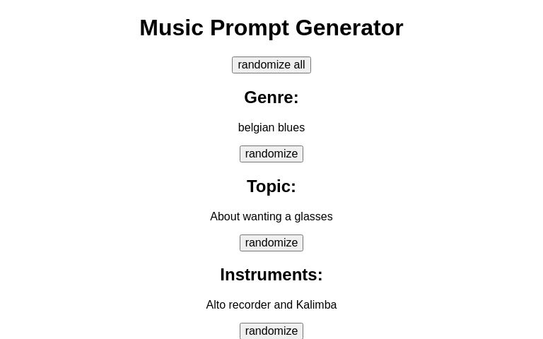 Music Prompt Generator