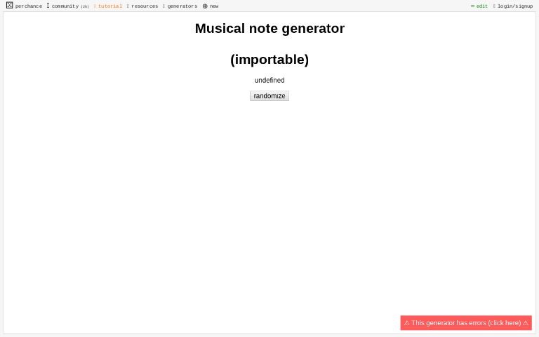 Musical note generator(importable)