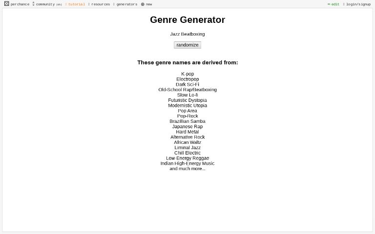 Genre Generator