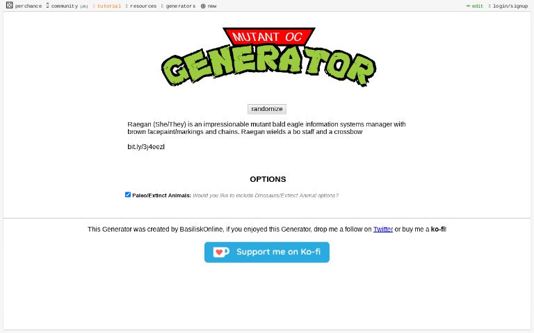 Minimal ― Perchance Generator