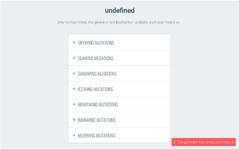 mutation-ss ― Perchance Generator