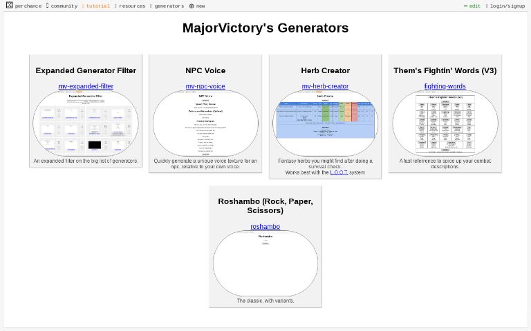 MajorVictory's Generators