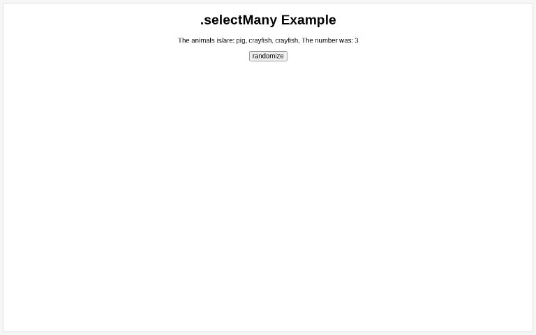 .selectMany Example ― Perchance Generator