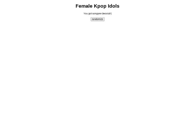 Female Kpop Idols ― Perchance Generator