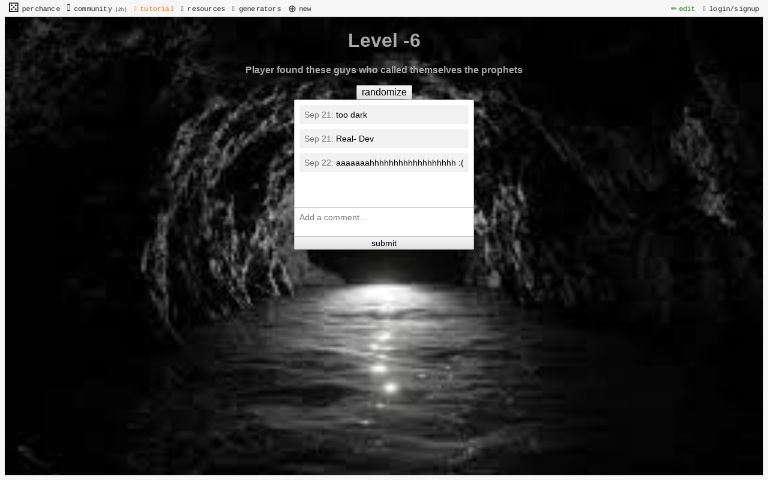 Level -6 ― Perchance Generator