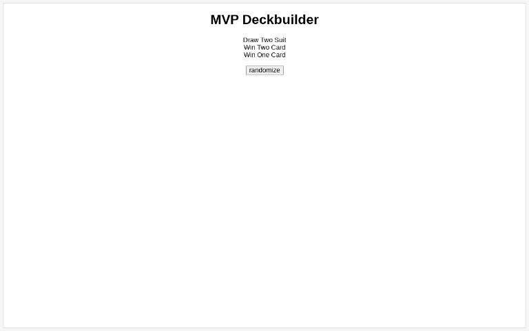 MVP Deckbuilder ― Perchance Generator