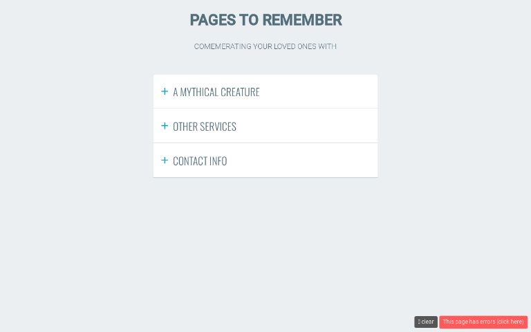 PAGES TO REMEMBER ― Perchance Generator