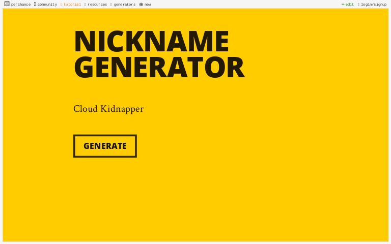 NICKNAME GENERATOR