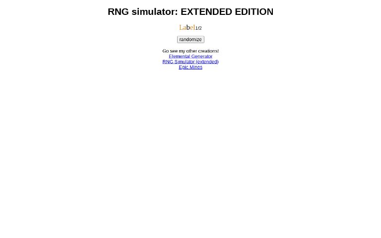 RNG Simulator (extended) ― Perchance Generator