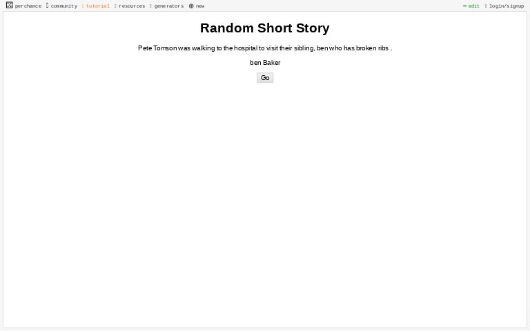 Random Short Story ― Perchance Generator