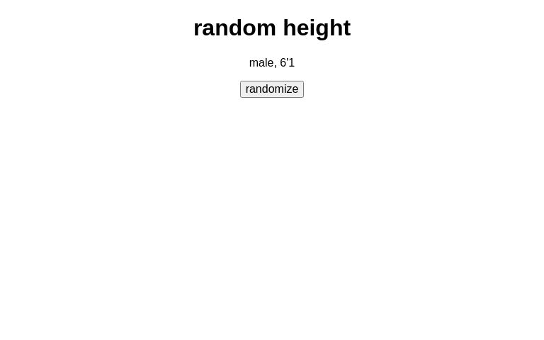 random height ― Perchance Generator