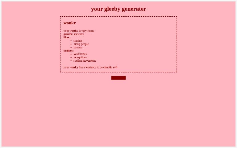 your gleeby generator
