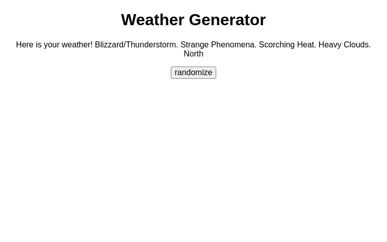 Weather Generator