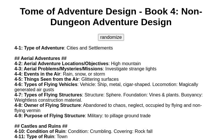 Tome of Adventure Design - Book 4: Non-Dungeon Adventure Design ...